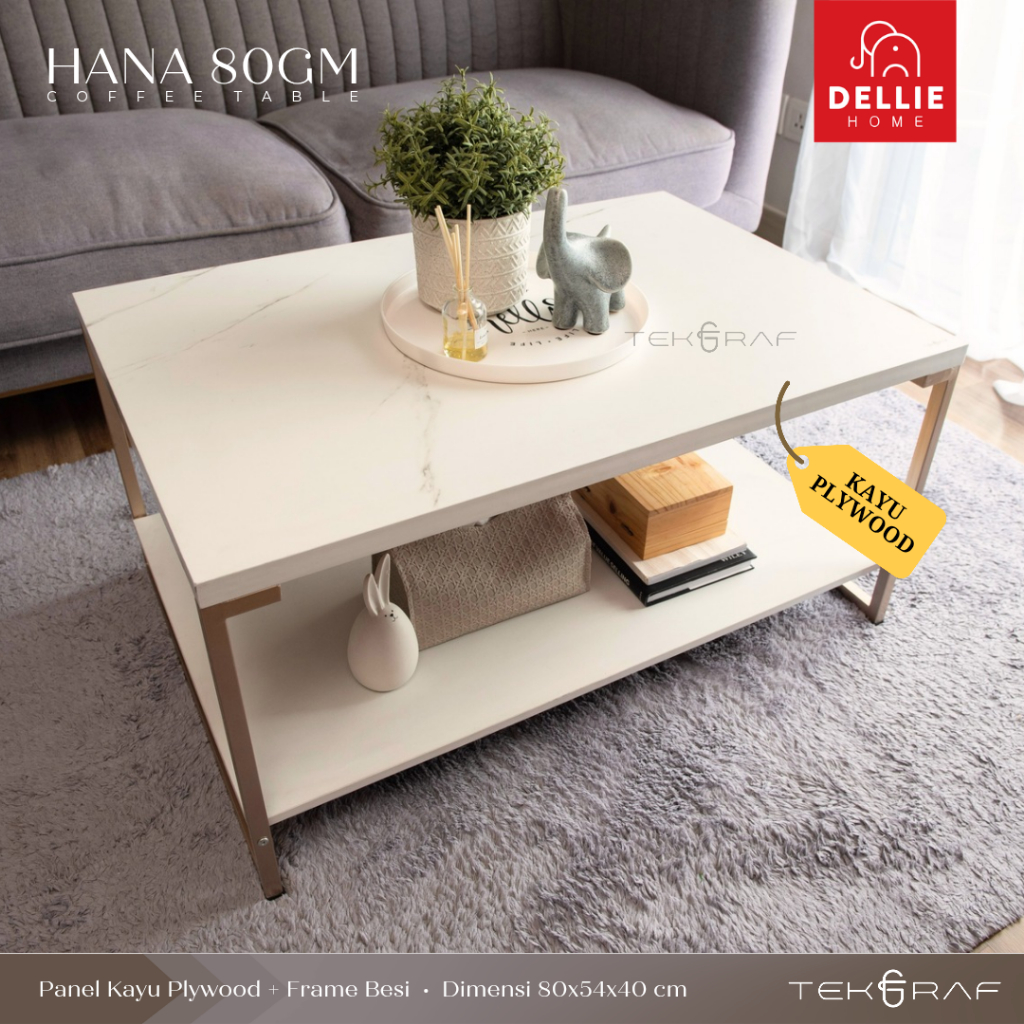 Jual [DELLIE HOME] Tekgraf Hana 80 B/W Naomi 80 GE/GS/GM/GB Meja Tamu ...