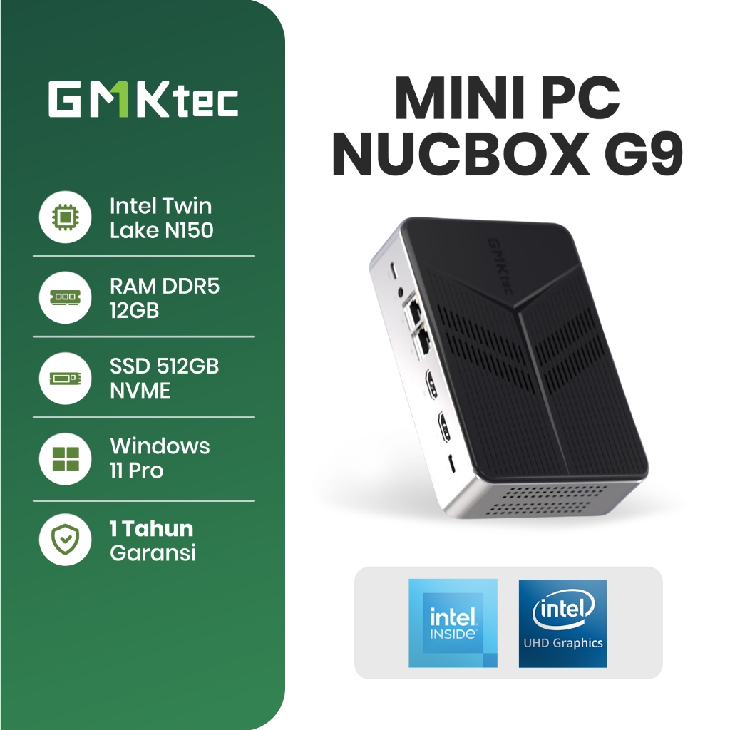 Jual GMKtec MINI PC NAS NucBox G9 - Intel Twin Lake N150 DUAL BOOT ...