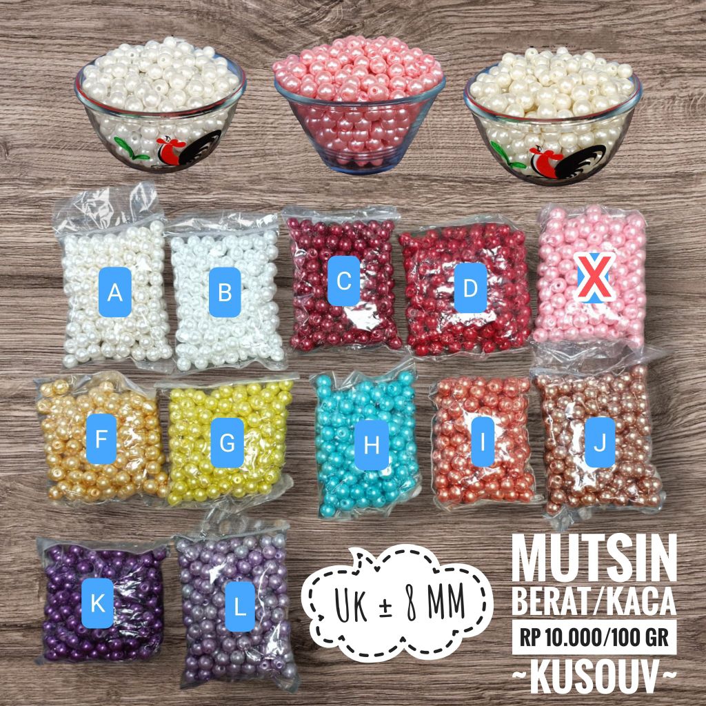 Jual Mutiara Sintetis/Mutsin/Mutiara Ringan/Mutiara Berat/Mutiara ...
