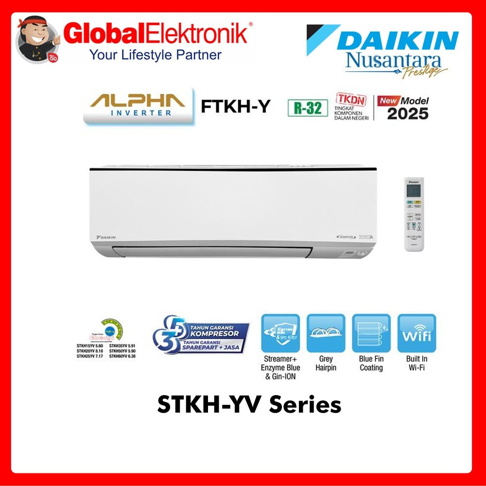 Jual DAIKIN NUSANTARA ALPHA INVERTER 1PK STKH25YV STKH 25 YV | Shopee ...