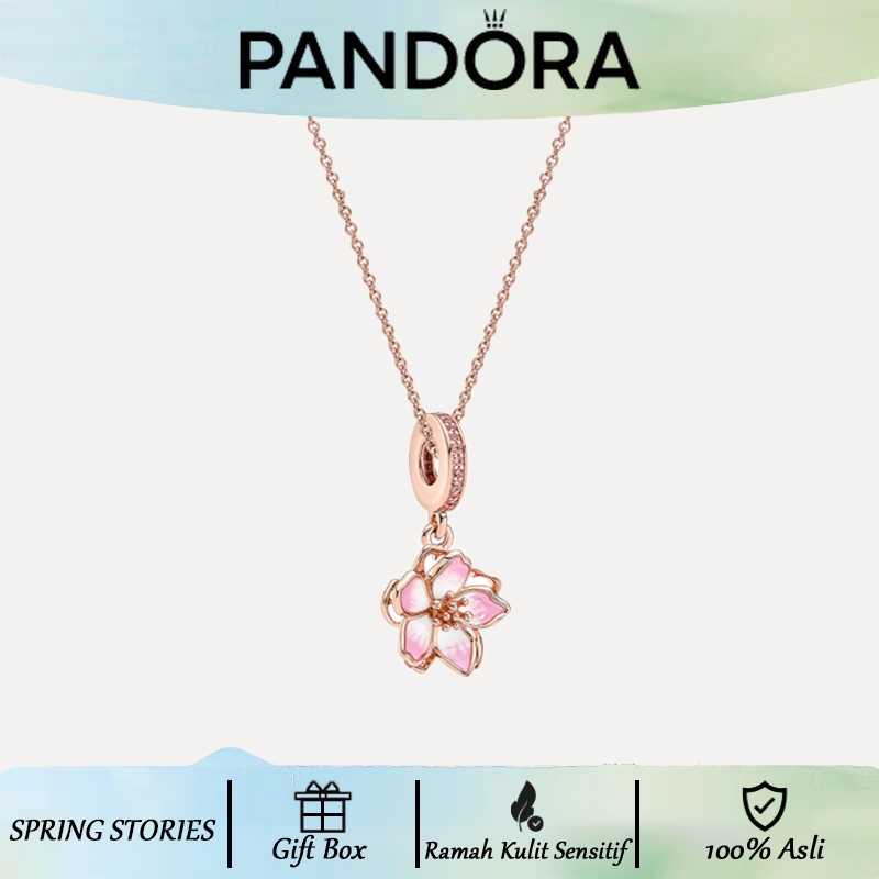 Jual PANDORA Kalung Wanita Gaya Bohemian - Emas 14K & Perak 925 Set ...