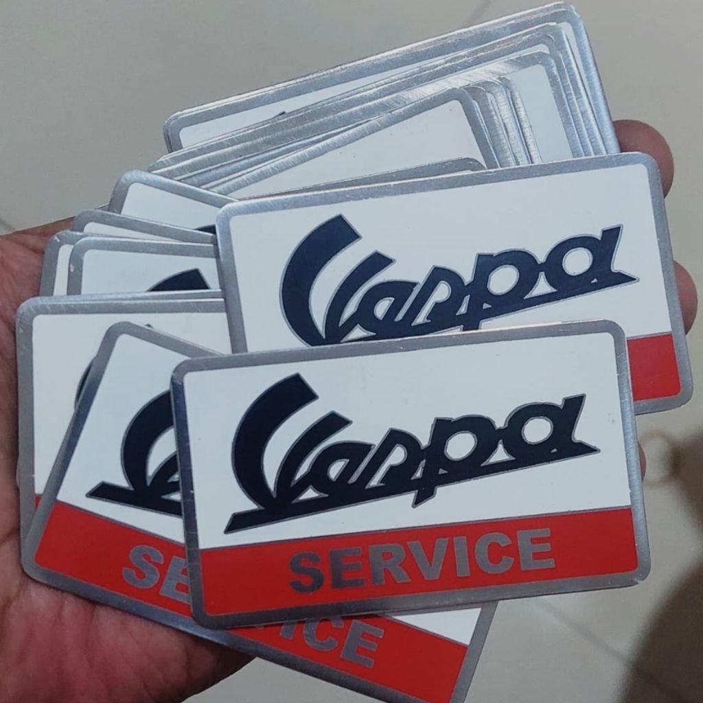 Jual Vespa Lambretta Emblem Badge Sticker Metal Piaggio Vespa Service ...