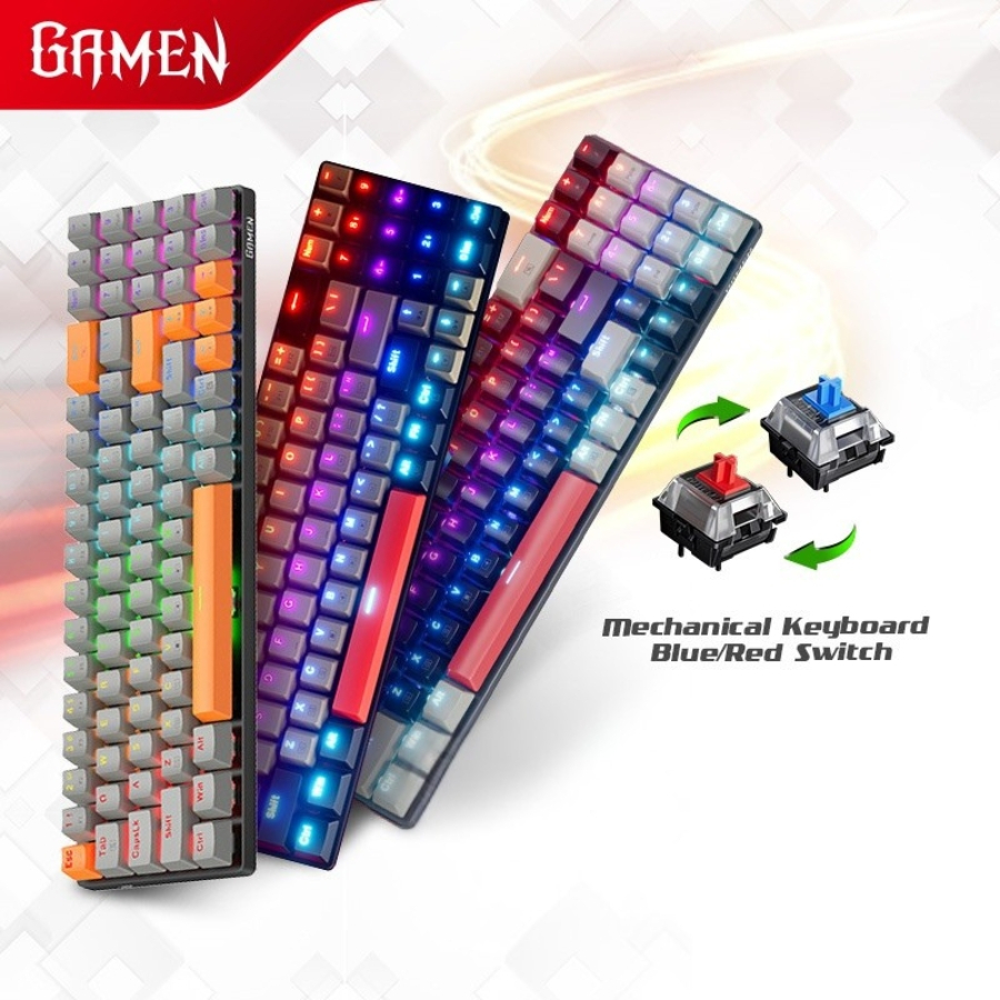Jual GAMEN Keyboard Gaming Mechanical 78 Keys Titan Elite 75% Layout ...