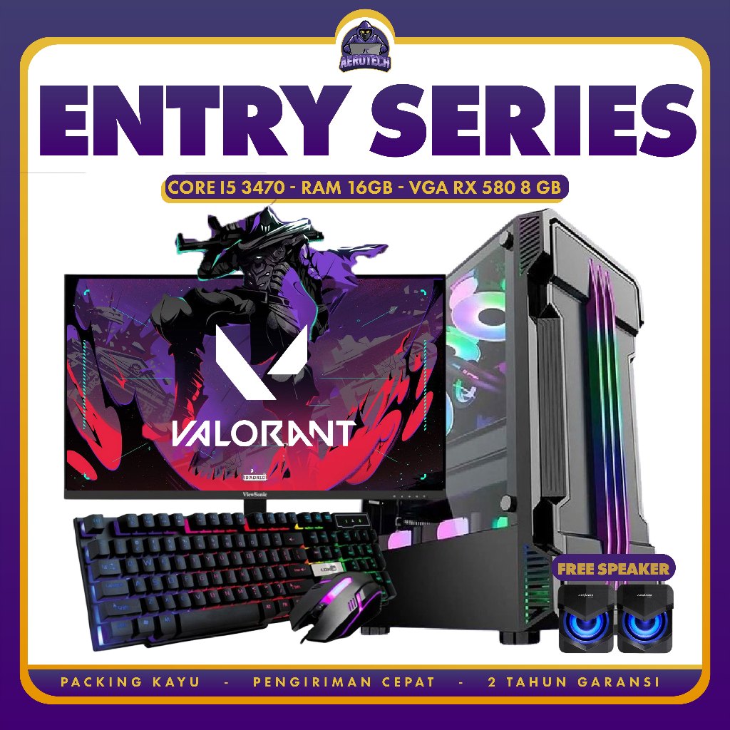 Jual AEROTECH ENTRY PC RAKITAN GAMING I5 3470 | RAM 16 GB | VGA 8 GB ...