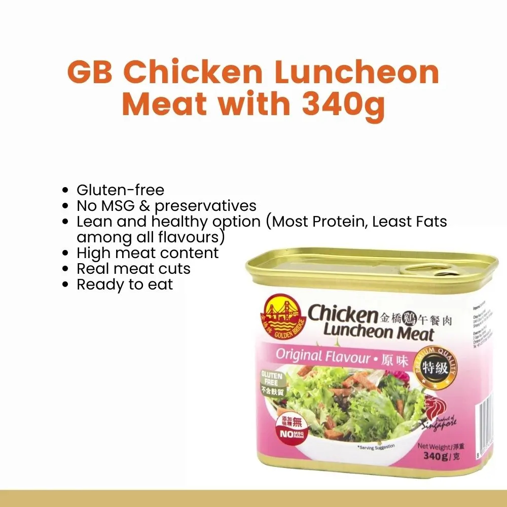 Jual Golden Bridge Luncheon Meat Pork NO MSG Gluten Free Ham Singapore ...
