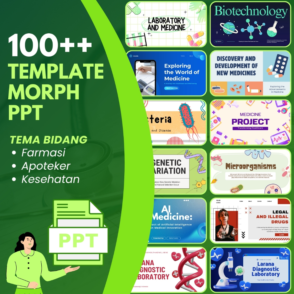 Jual 100++ Template PPT Powerpoint untuk Bidang Farmasi & Apoteker ...