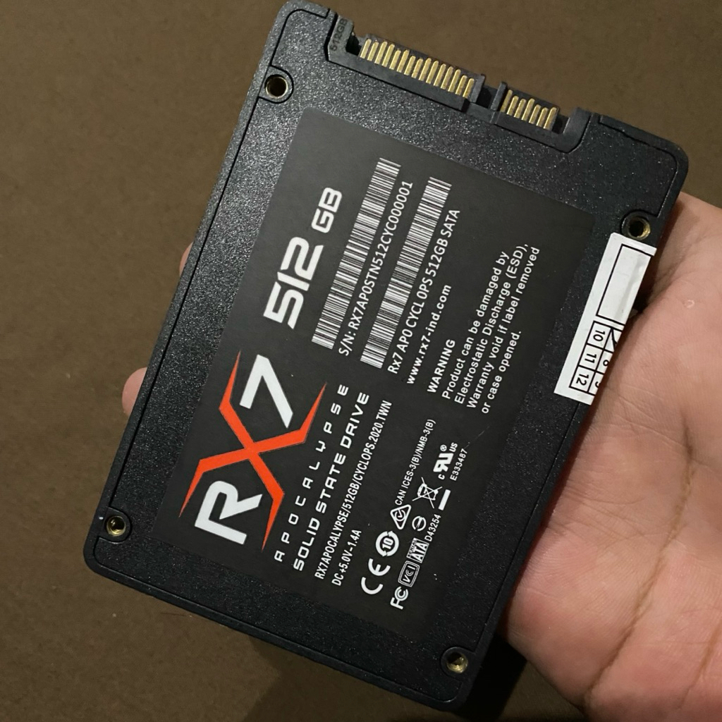 Jual SSD RX7 512GB | SSD SATA 2,5inch Sentinel 100% | Shopee Indonesia
