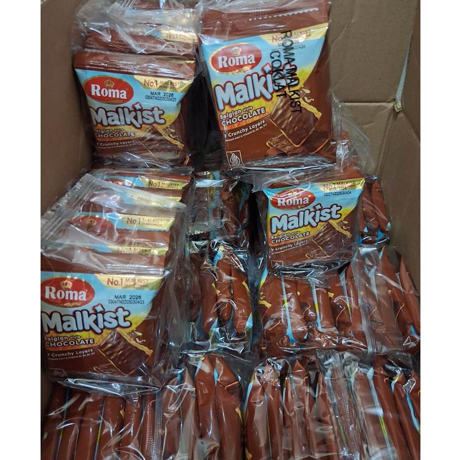 Jual ROMA MALKIST BELGIAN CHOCOLATE / SWEET CRACKERS / COKLAT KELAPA ...