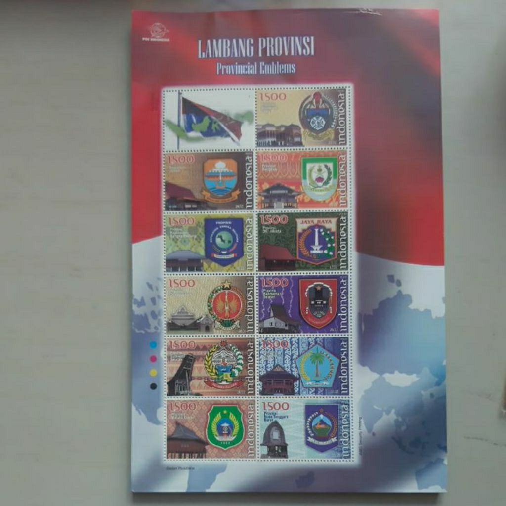 Jual Perangko Indonesia 2010 lambang provinsi sheet 11 prangko | Shopee ...