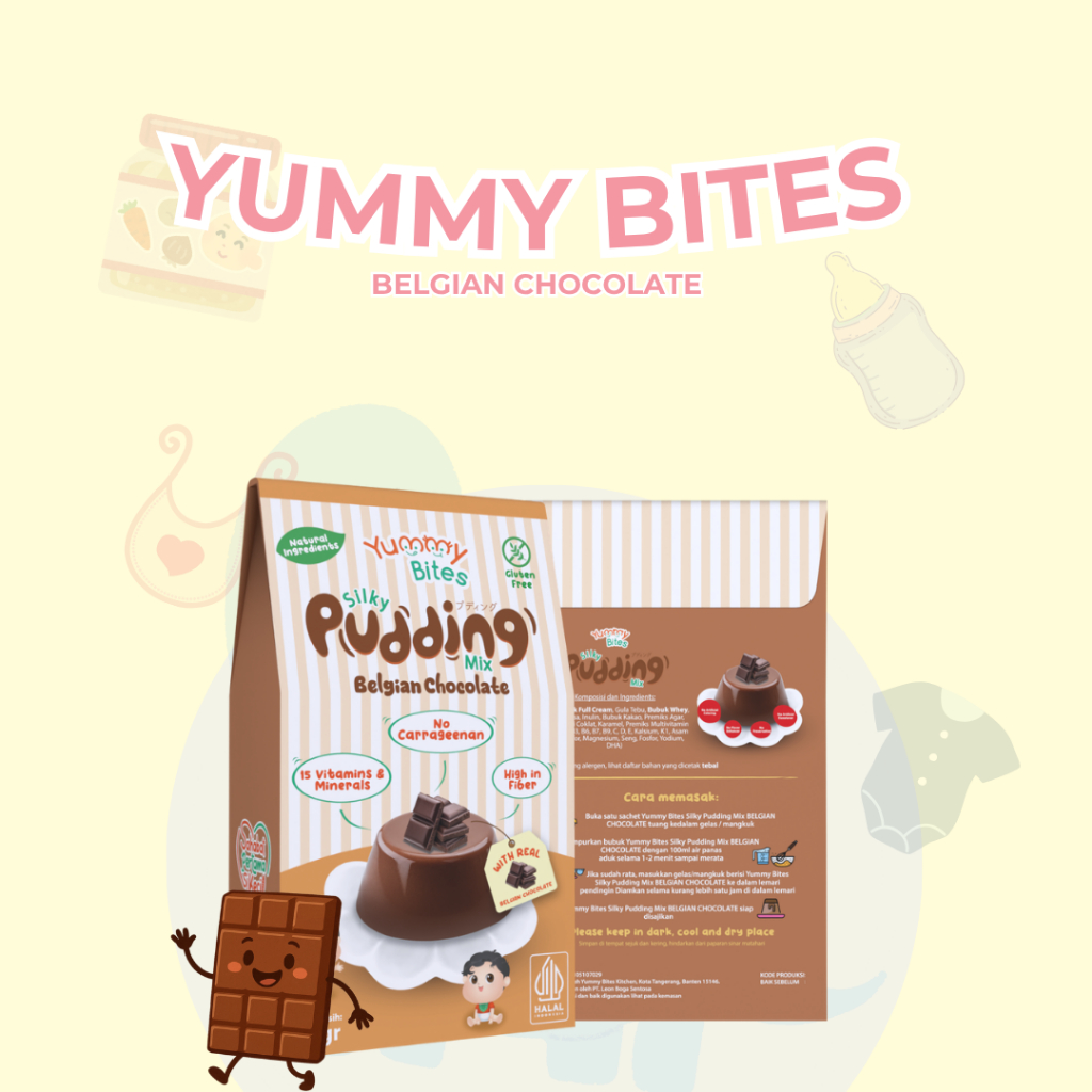 Jual Yummy Bites Silky Pudding MPASI 90 gr / Belgian Chocolate ...