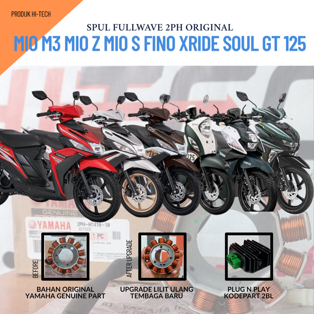 Jual SPUL FULLWAVE MIO M3 MIO Z MIO S FINO XRIDE SOUL GT 125 ORIGINAL ...