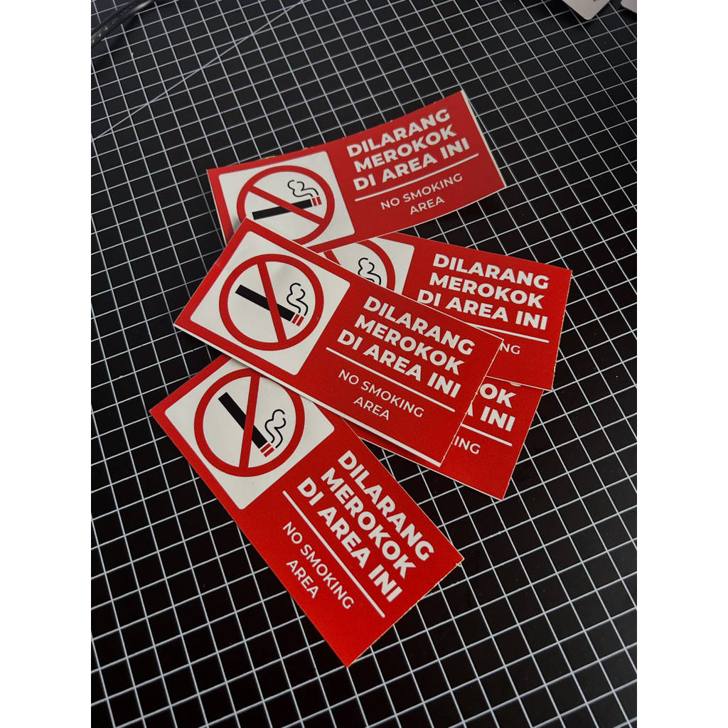 Jual label stiker dilarang merokok di area ini | Shopee Indonesia