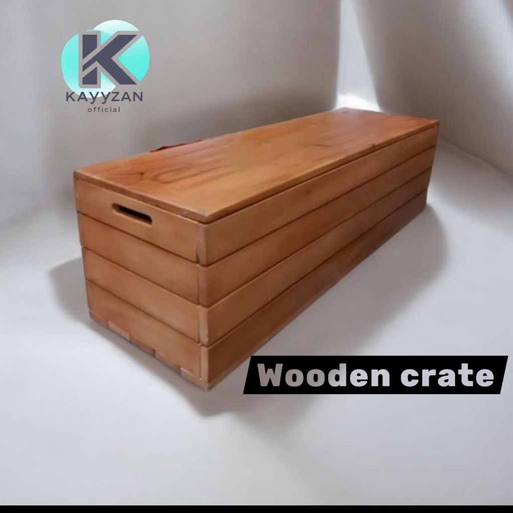 Jual Kayyzan Wooden Storage Box Tutup full Papan Kayu Kotak Penyimpanan ...