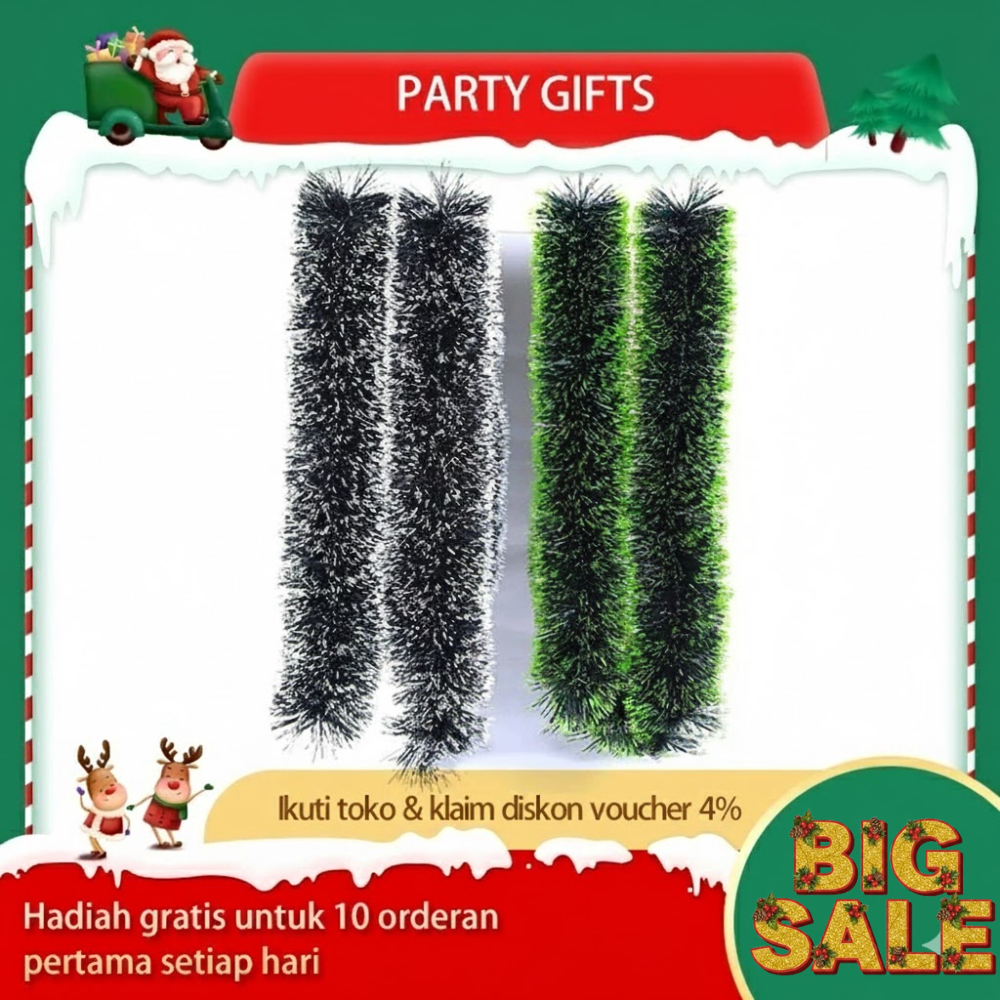 Jual PARTYGIFTS Slinger Natal Putih Salju Selinger Natal Hijau Daun ...