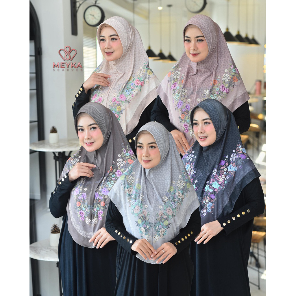 Jual (10 pcs) Bergo Printing Motif Meyka Pad | Shopee Indonesia