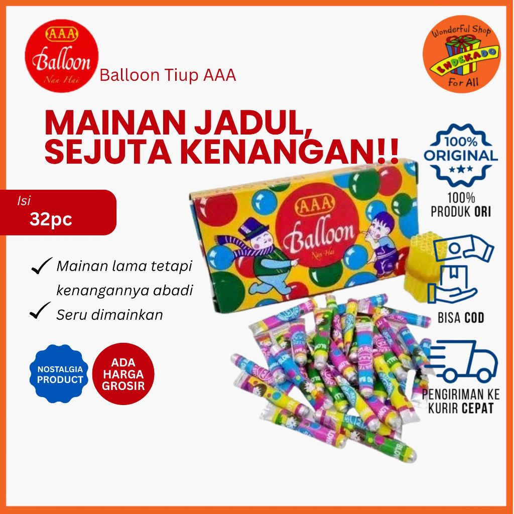 Jual Mainan Tradisional Balloon Tiup Balon AAA Anak | Shopee Indonesia