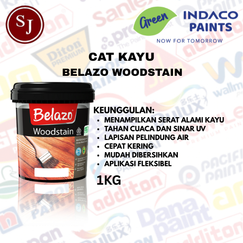 Jual CAT KAYU INDACO POLITUR BELAZO WOODSTAIN 1KG - WALNUT 701 | Shopee ...