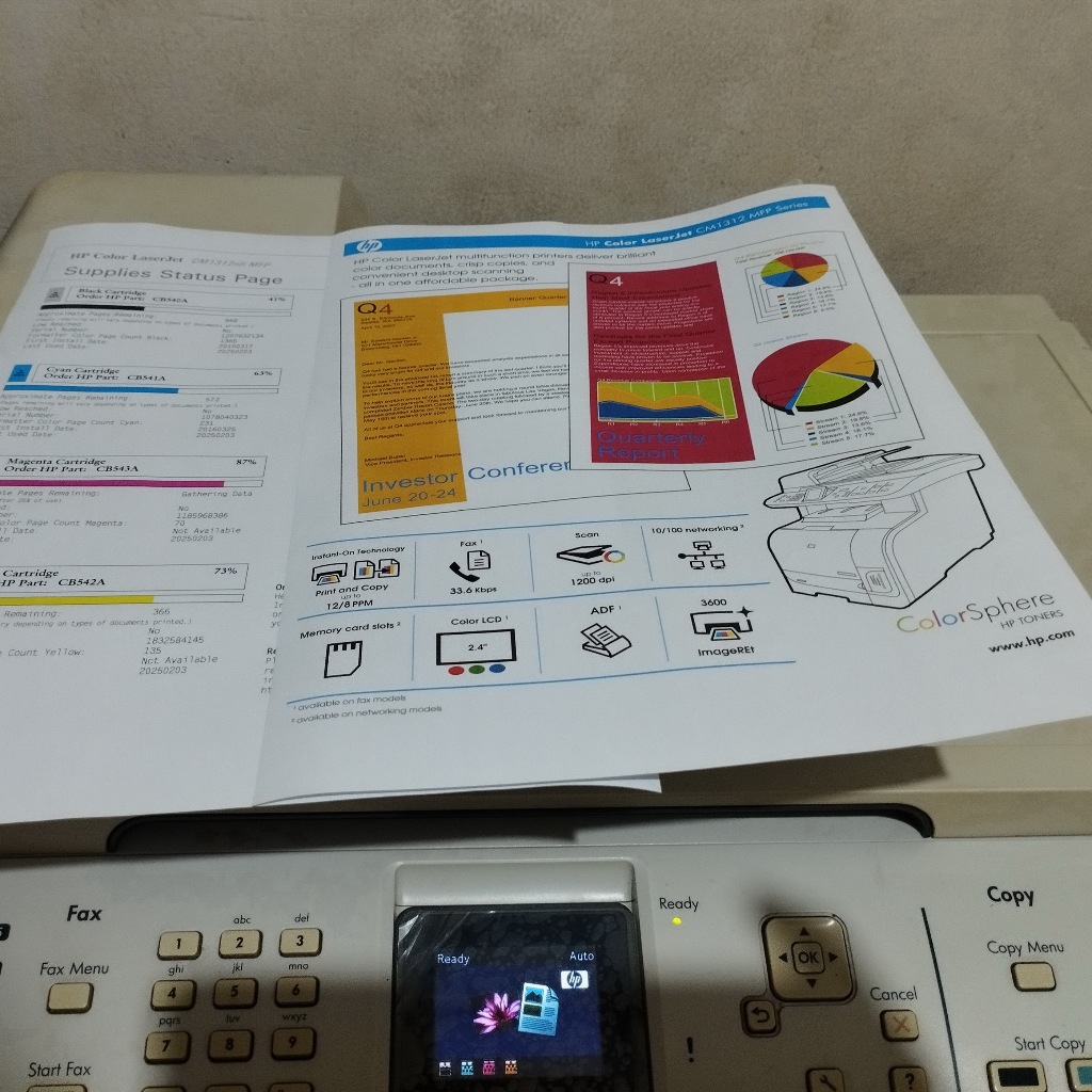 Jual Printer Laser HP Color LaserJet CM1312nfi MFP CM1312 AIO Print ...