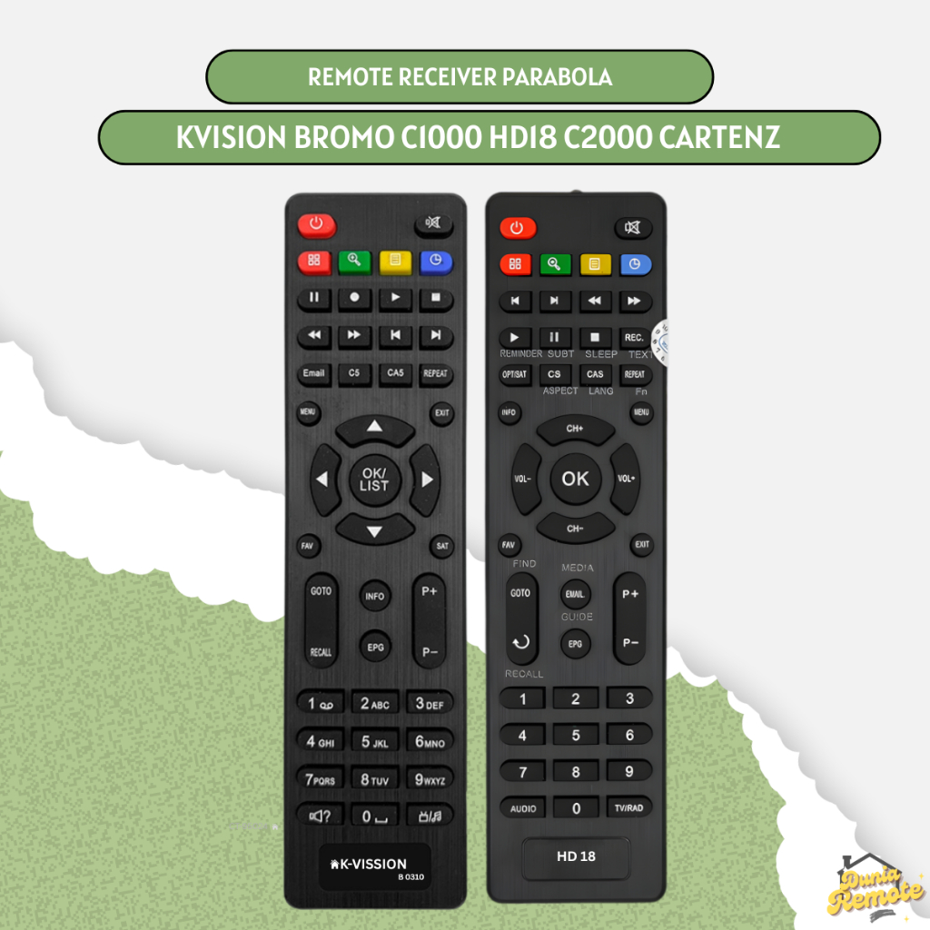 Jual Remot Remote TV Digital Receiver Multi KVISION BROMO C1000 Hd18 ...