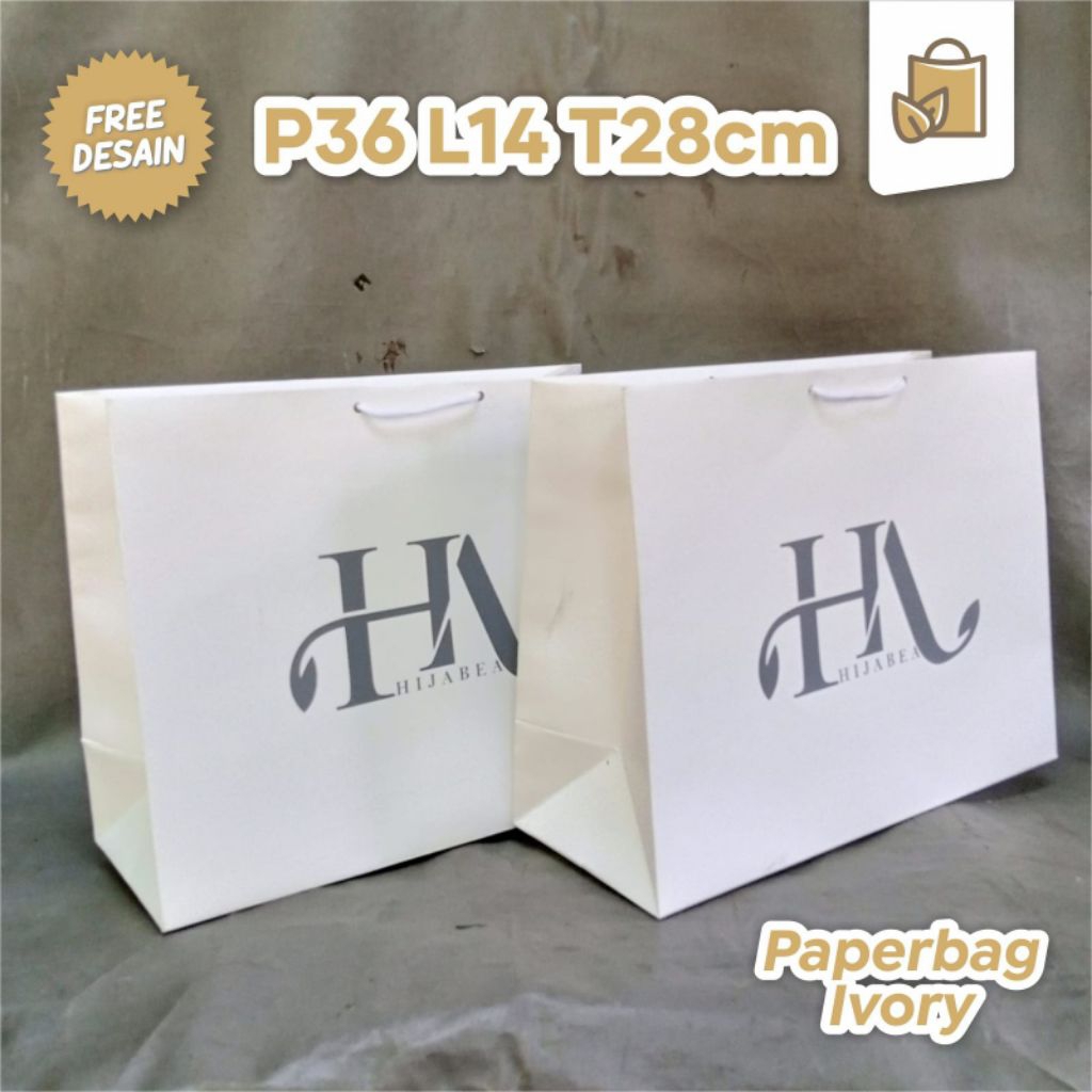 Jual PAPERBAG CUSTOM PUTIH IVORY GLOSSY Cocok untuk wadah box sepatu ...