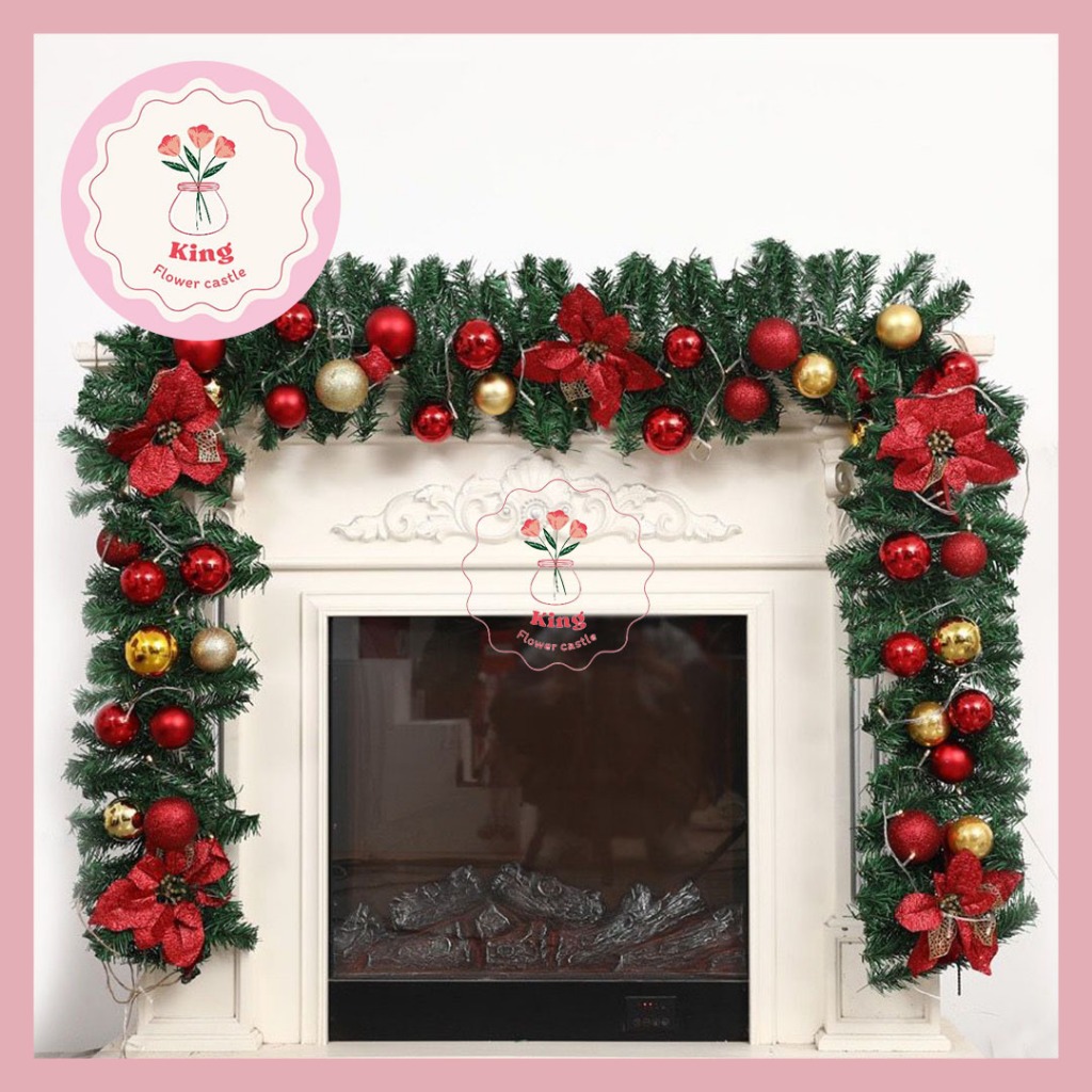 Jual 2.7mx25cm 200T 220T Jumbo Garland Natal Premium PVC Natal Garland ...