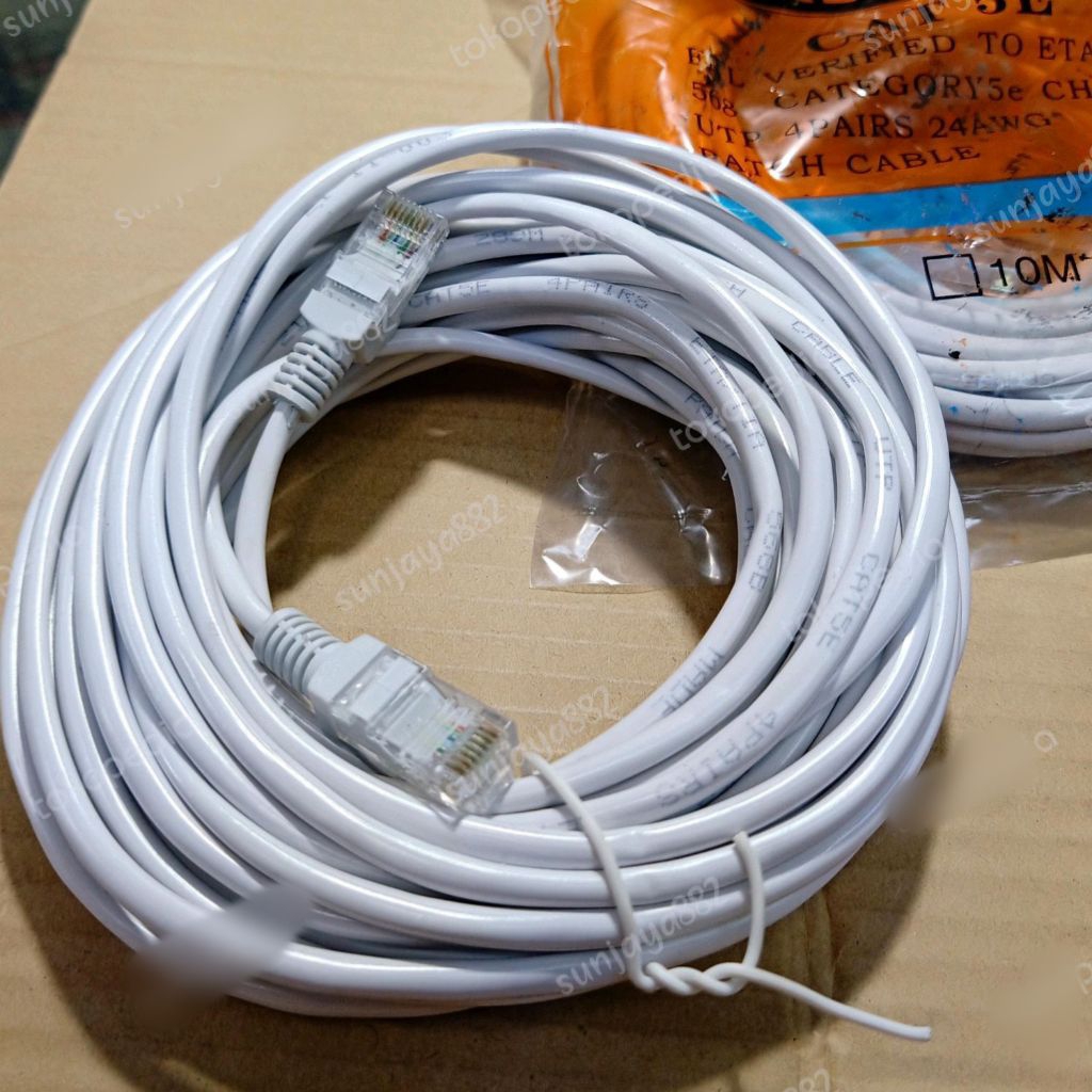 Jual KABEL LAN KABEL LINE WIFI INTERNET TELEPON 5 METER/10 METER/15 ...