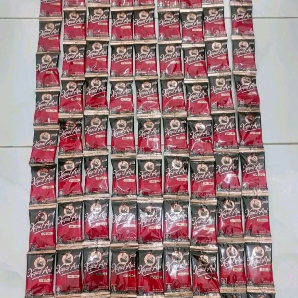 Jual 5 Renteng Isi (50pcs) Kopi Kapal Api Mini 6gr Tanpa Gula | Shopee ...