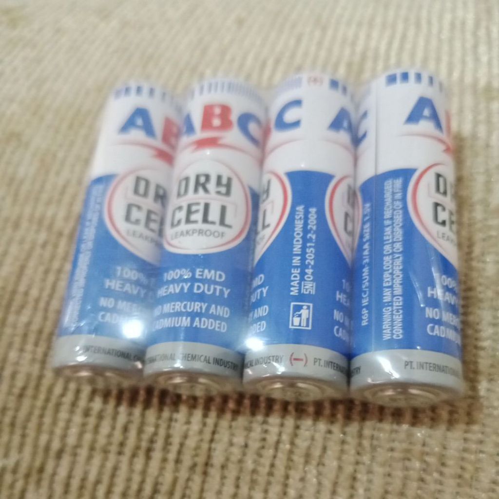 Jual Baterai jam dinding ABC DRY CELL isi 4 pcs | Shopee Indonesia