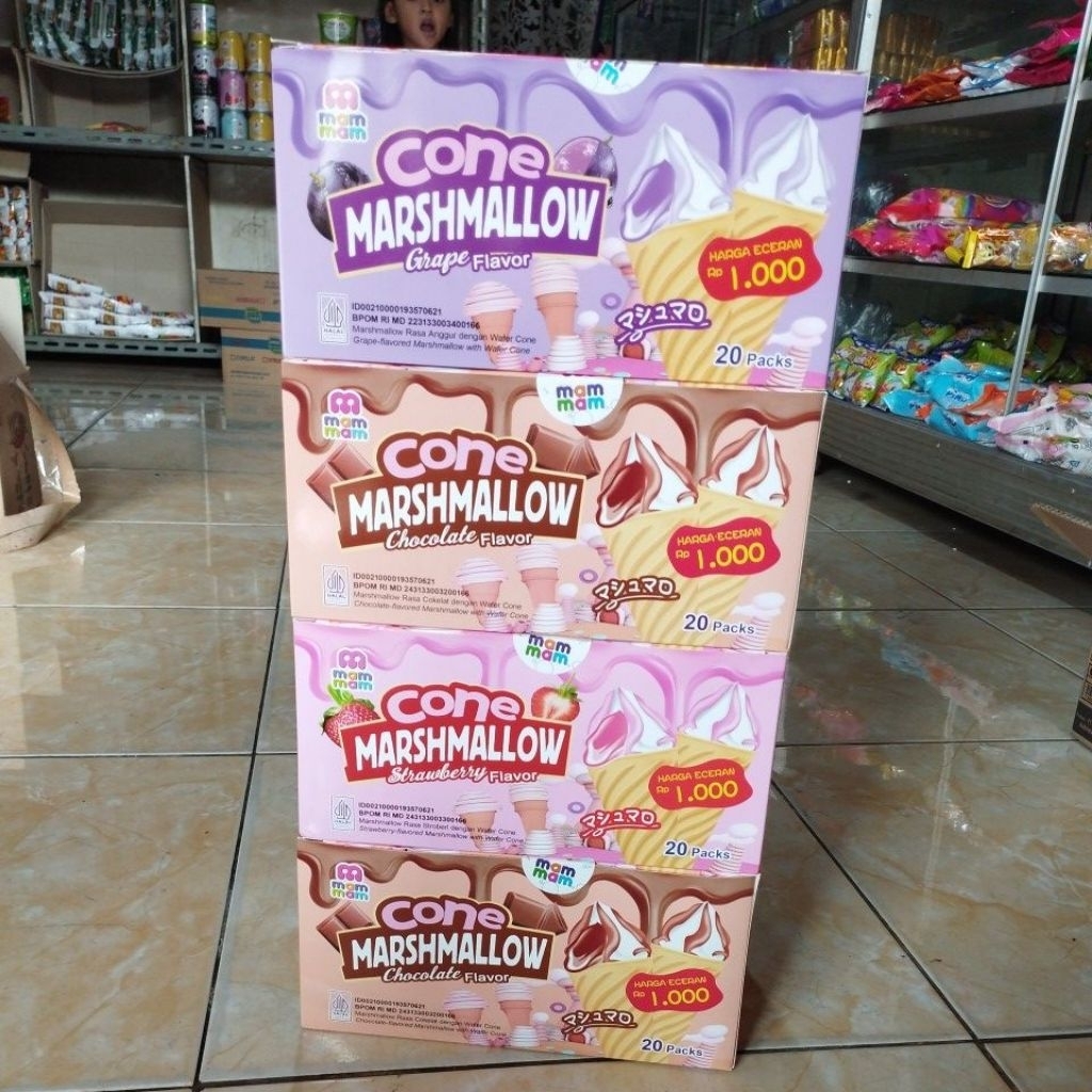 Jual Marshmallow cone , 1 box isi 20 pcs | Shopee Indonesia