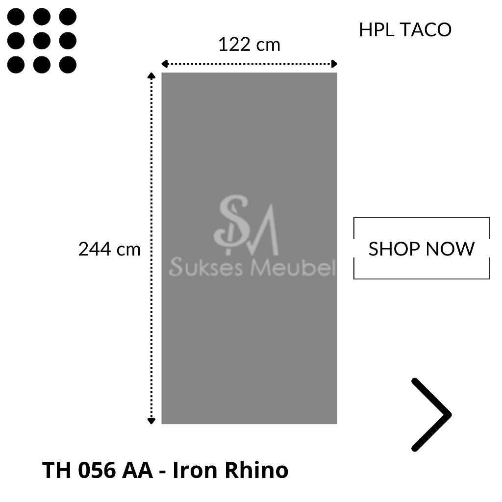 Jual TACO HPL Solid TH 056 AA - Iron Rhino | Per 1 Lembar Ukuran 122cm ...