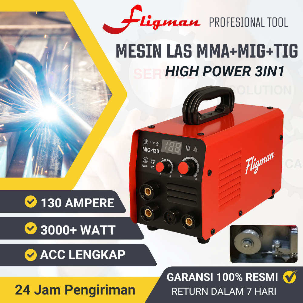 Jual Fligman Mesin Las Listrik Portable 3in1- Mesin Las Mig tig mma ...