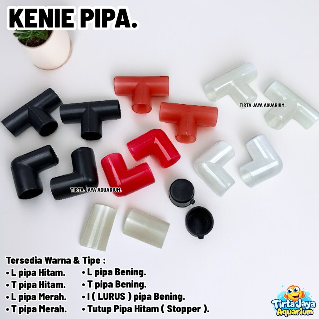 Jual L T SAMBUNGAN SHOK PIPA SELANG TUTUP PIPA MERAH HITAM BENING ...