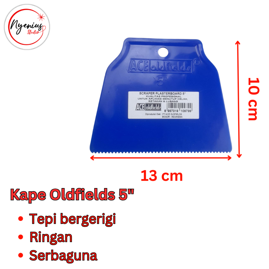 Jual Kape ACE OLDFIELDS 5" Plastik Bergerigi | Perata Lem Scrapper Alat ...