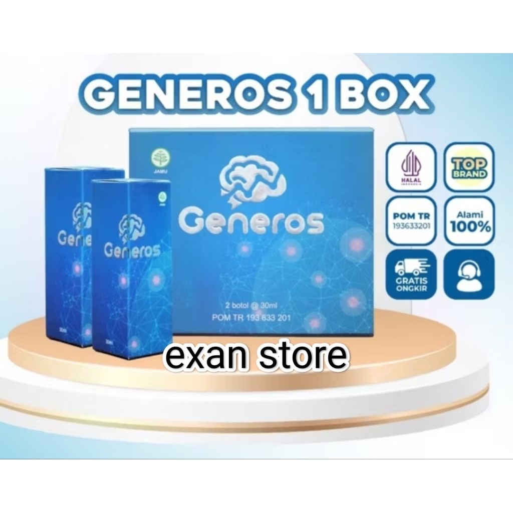 Jual Generos asli 1 box isi 2 botol generos vitamin otak anak | Shopee ...