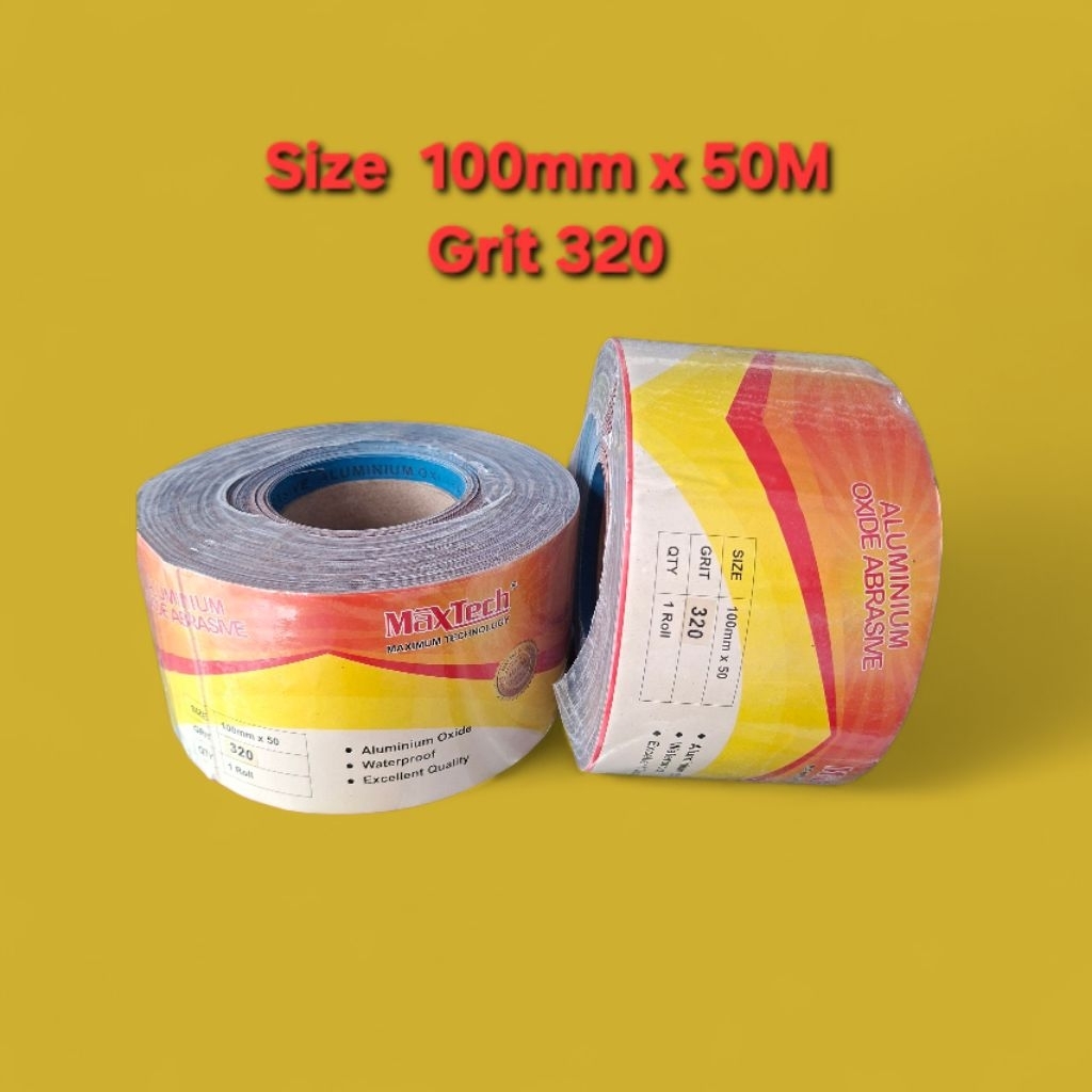 Jual Amplas roll grit 320 MAXTECH 50M by ISCO | Shopee Indonesia