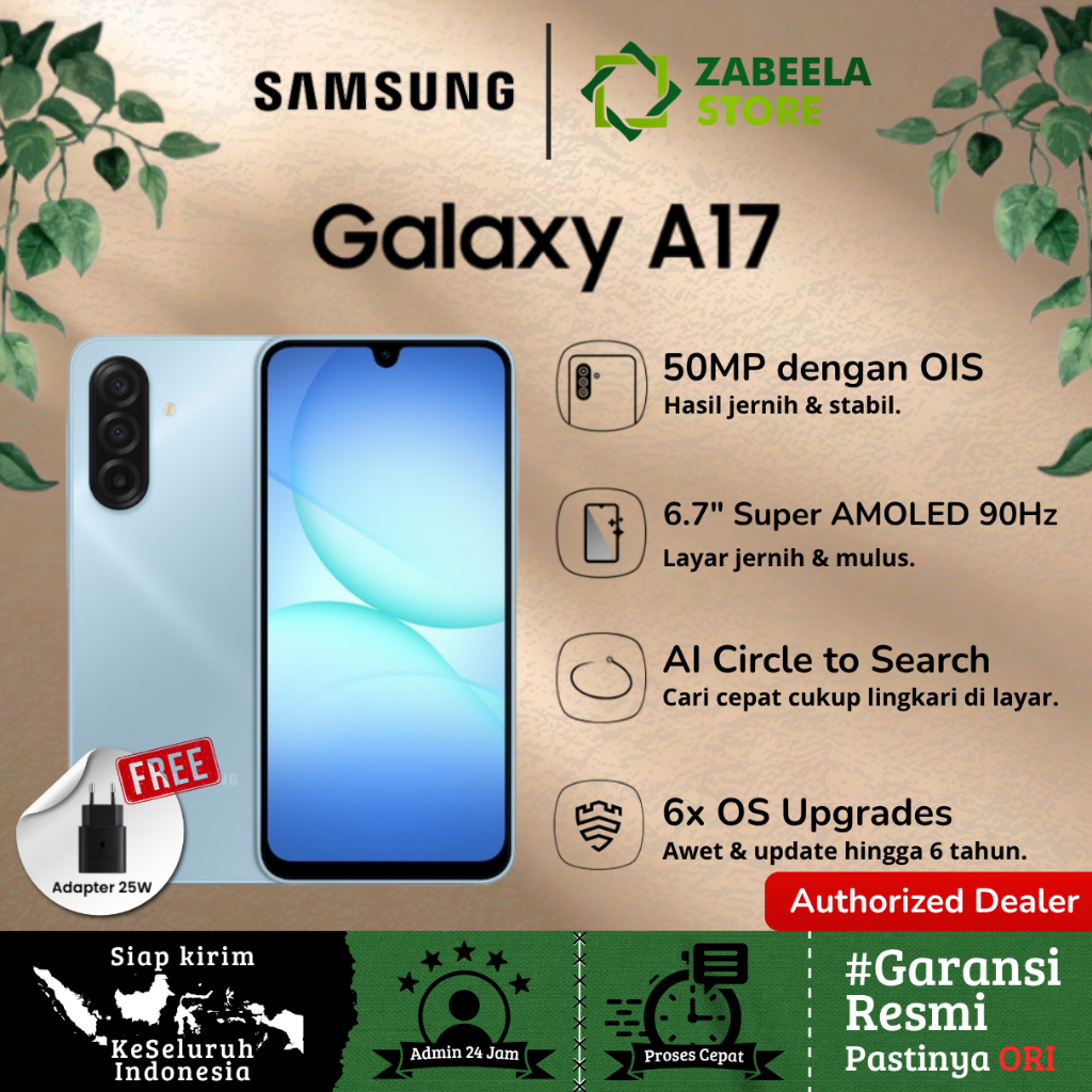 Jual Samsung Galaxy A17 4G LTE 8/128GB 8/256GB NFC - Light Blue ...