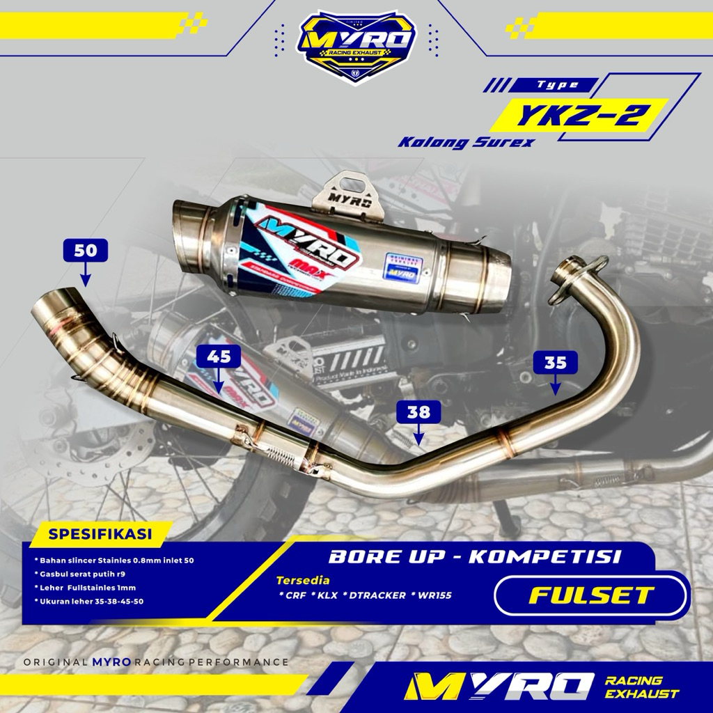 Jual Myro Exhaust Knalpot Surex Kolong Crf Klx Dtracker Wr155 Original ...