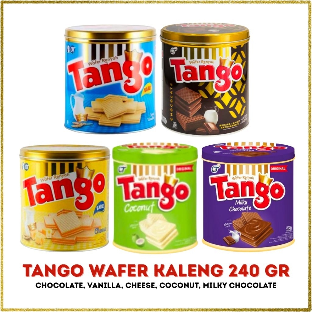 Jual TANGO WAFER KALENG TIN 240 GRAM CHOCOLATE VANILLA CHEESE COCONUT ...