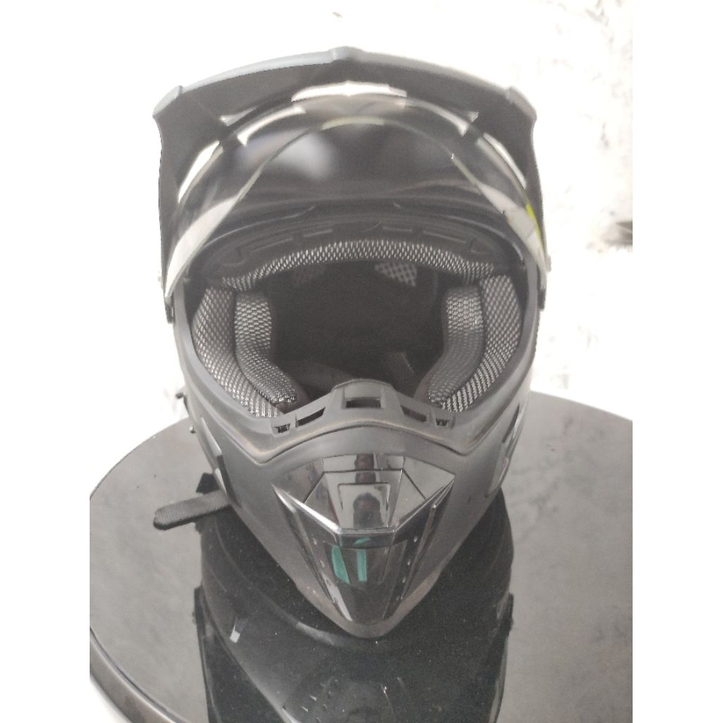 Jual HELM SNAIL SUPERMOTO DOUBLE VISOR | Shopee Indonesia