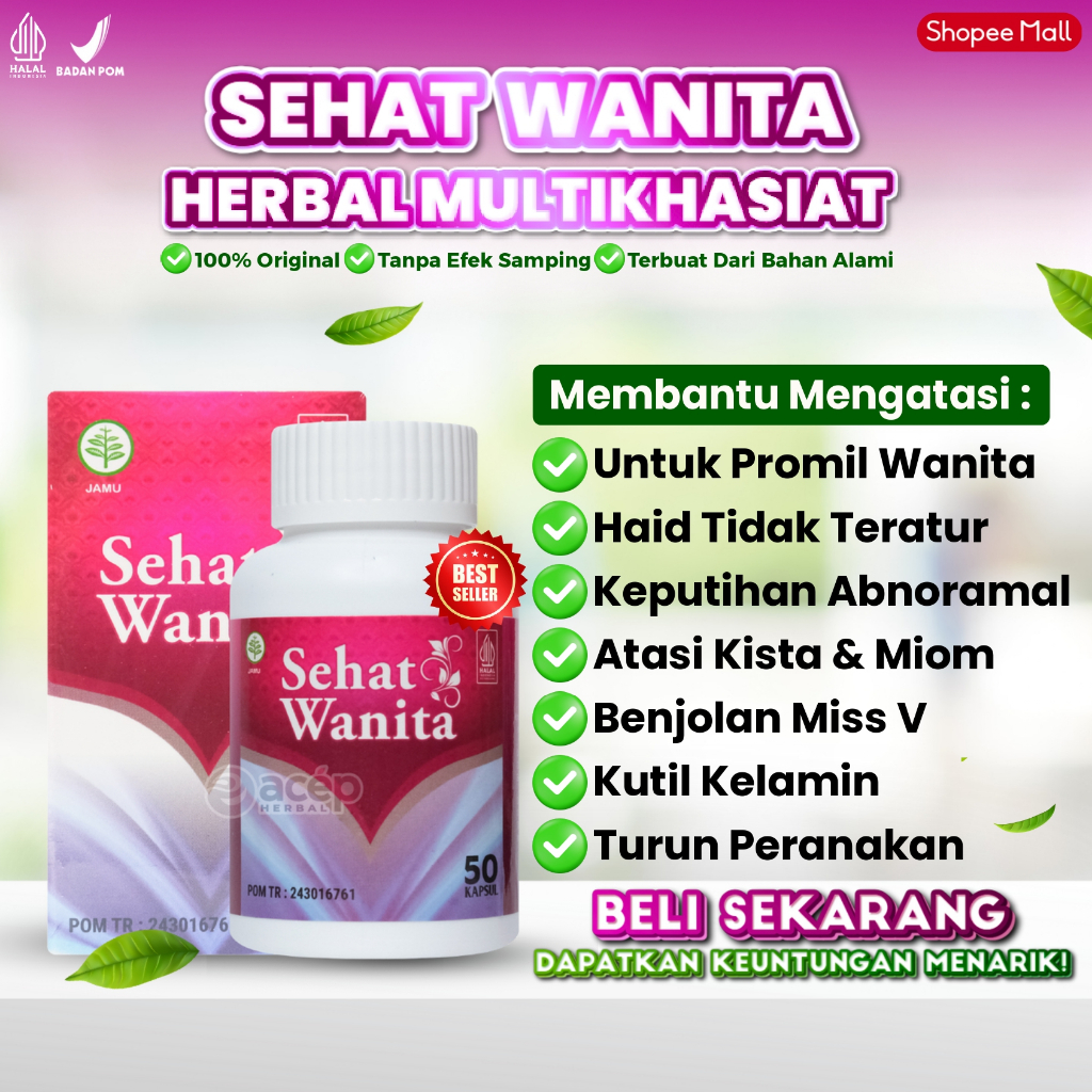 Jual Sehat Wanita Obat Promil Haid Tidak Teratur Keputihan Abnormal ...