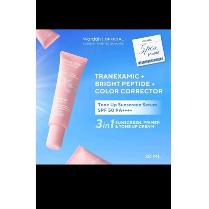 Jual Wardah UV Shield Tinted Tone Up Sunscreen SPF 50 PA+++ 30ml- 3 in ...