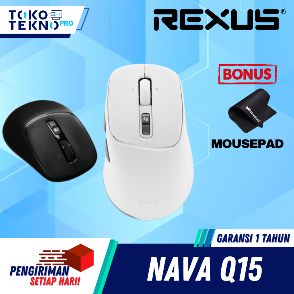 Jual Rexus Nava Pro Q15 / Q-15 Mouse Wireless Office Silent Click ...