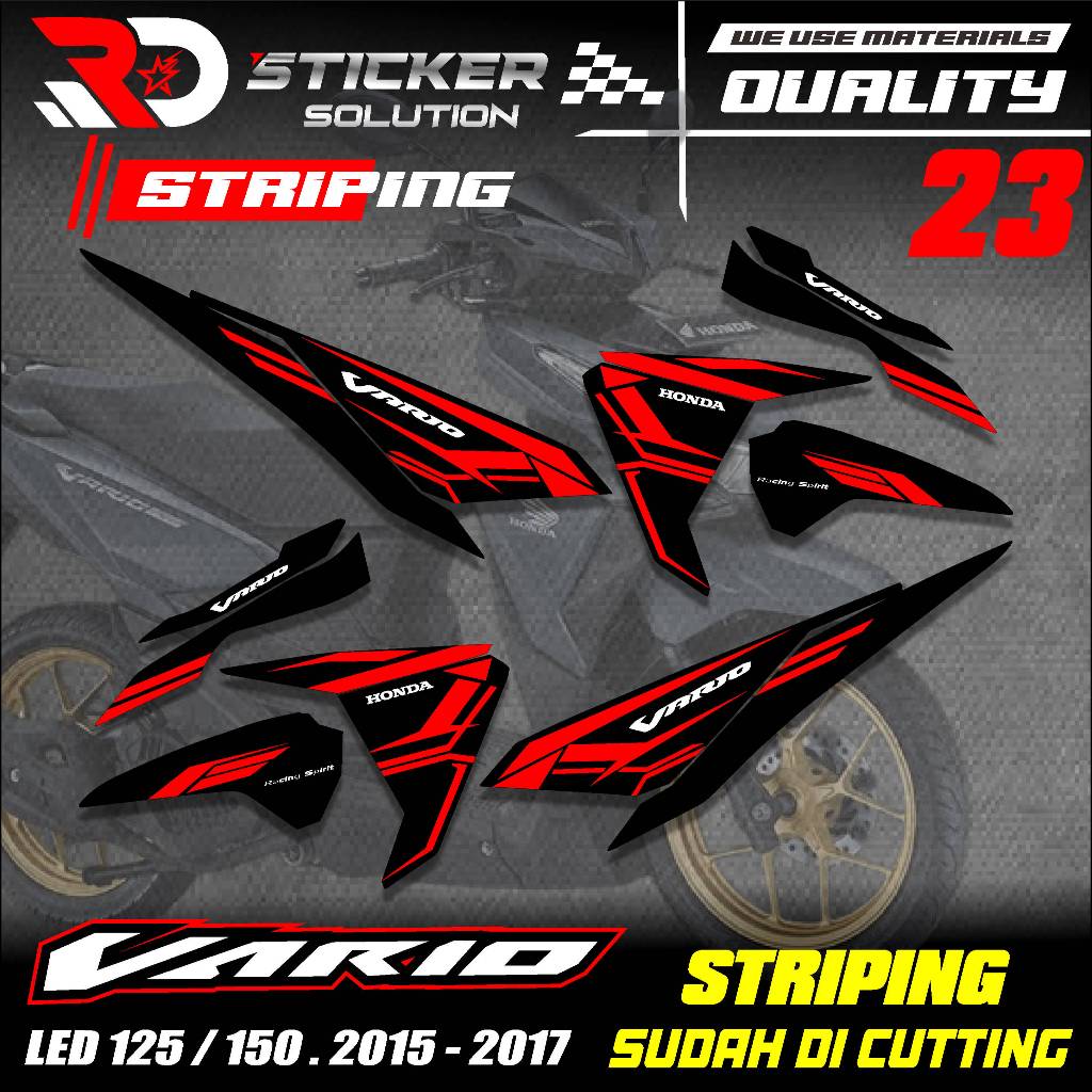 Jual ( RD STICKER ) STRIPING HONDA VARIO LED 125 150 CODE 23 MOTIF ...