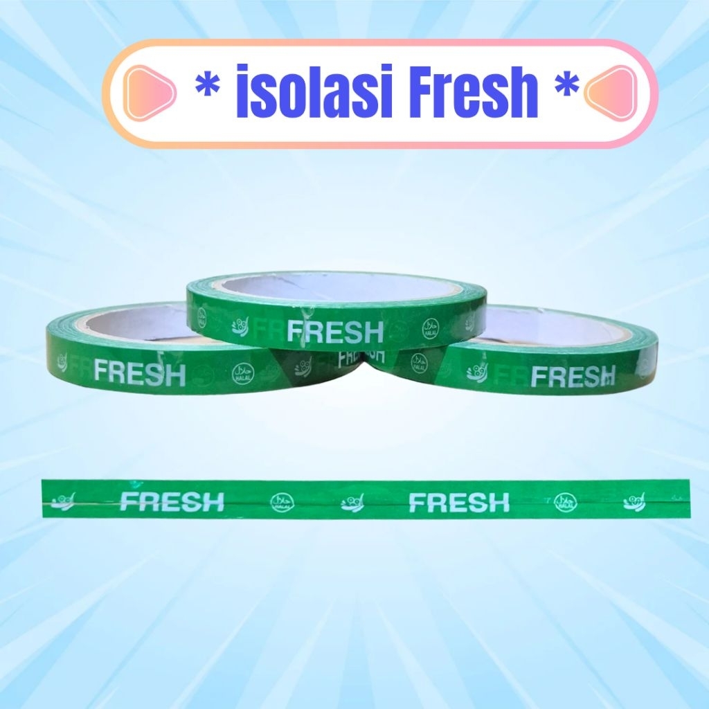 Jual Selotip Lakban Isolasi Fresh Halal 12 mm x 90 yard | Shopee Indonesia