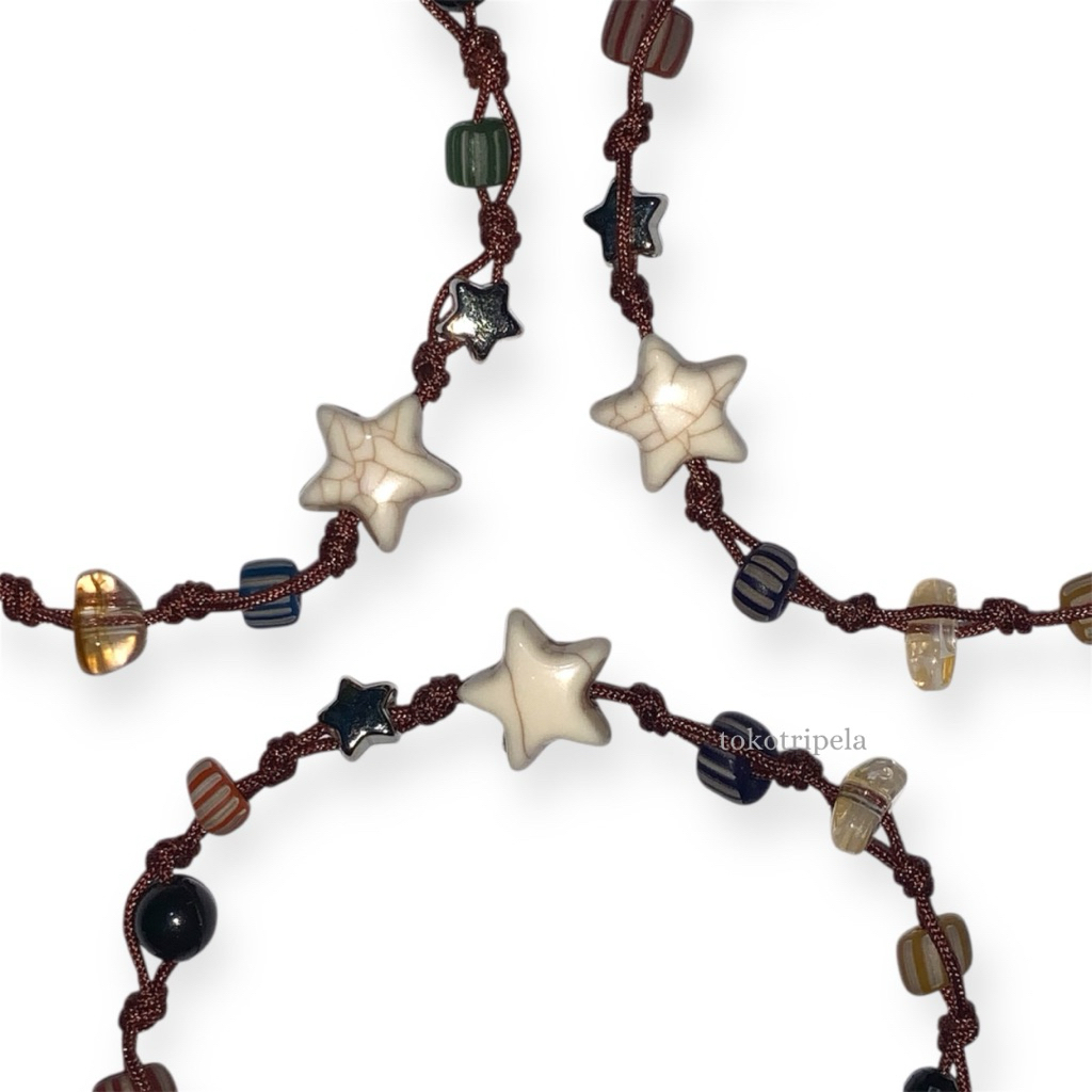 Jual gelang serut tali manik manik adjustable gaya vintage nuansa laut ...