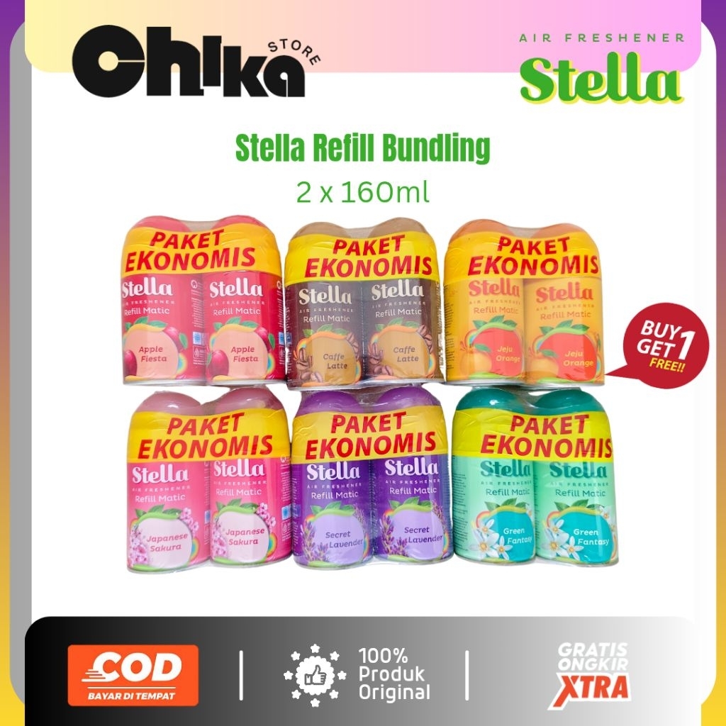 Jual Paket Hemat Isi 2 - Stella Matic Refill 160ml | Refill isi ulang ...