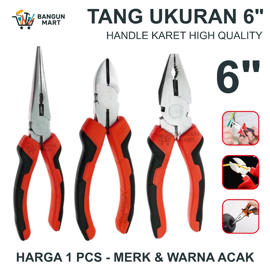 Jual Tang 3 Macam Jenis = Kombinasi 6 inch / Lineman Combination Piler ...