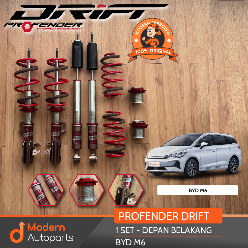 Jual COILOVER PROFENDER DRIFT BYD M6 1 SET Depan Belakang PLUG N PLAY ...