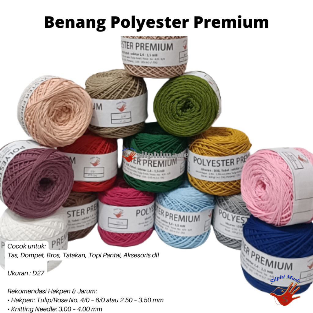 Jual Benang Rajut Polyester Premium – Benang Poliester Tidak Luntur ...
