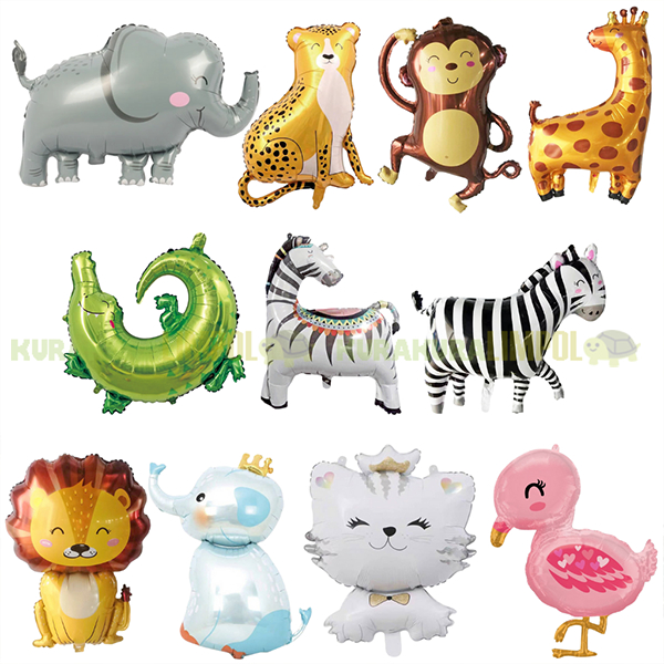 Jual Balon Foil Karakter Hewan Safari Full Badan Animal Happy Birthday ...